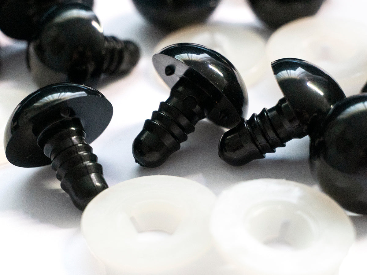 18mm Black Safety Eyes - Amigurumi Crochet Craft Eyes | MevvSan