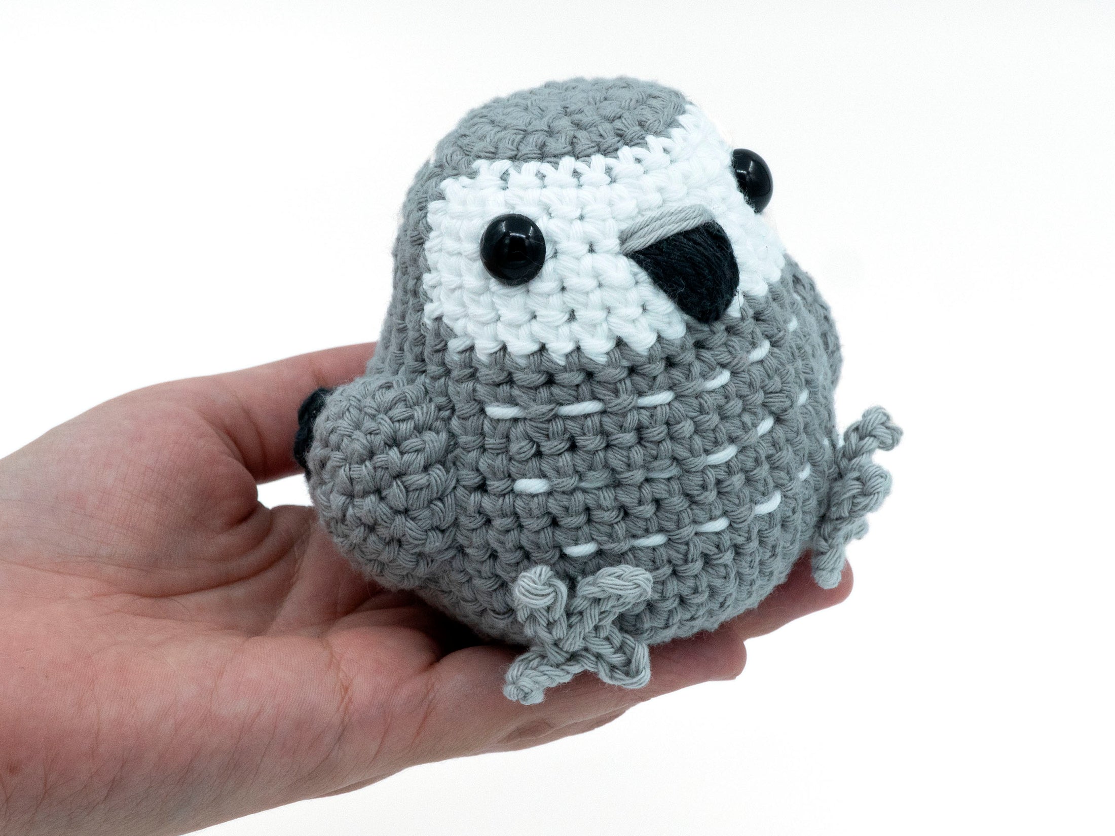 African Grey Crochet Pattern - Parrot Amigurumi PDF | MevvSan