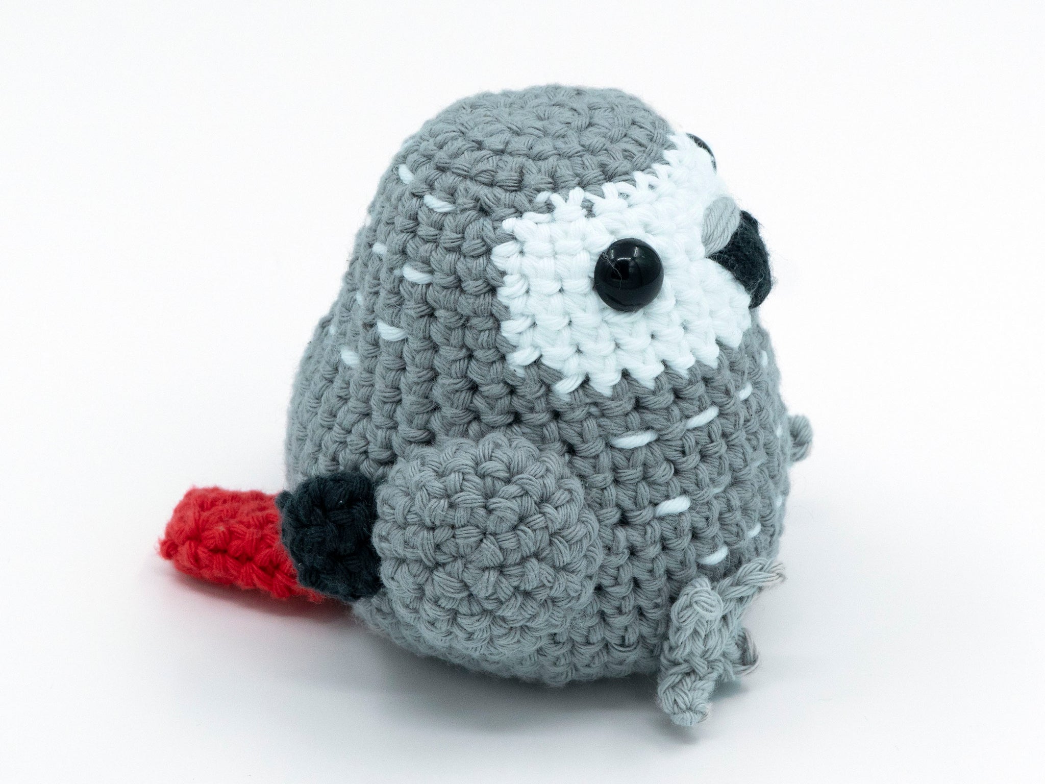 African Grey Crochet Pattern - Parrot Amigurumi PDF | MevvSan