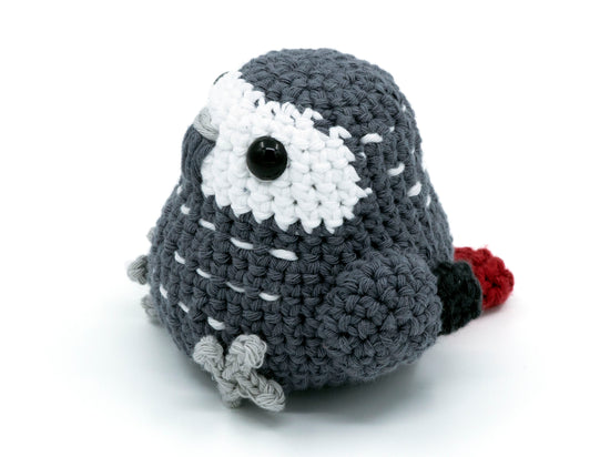 African Grey Crochet Pattern - Parrot Amigurumi PDF | MevvSan