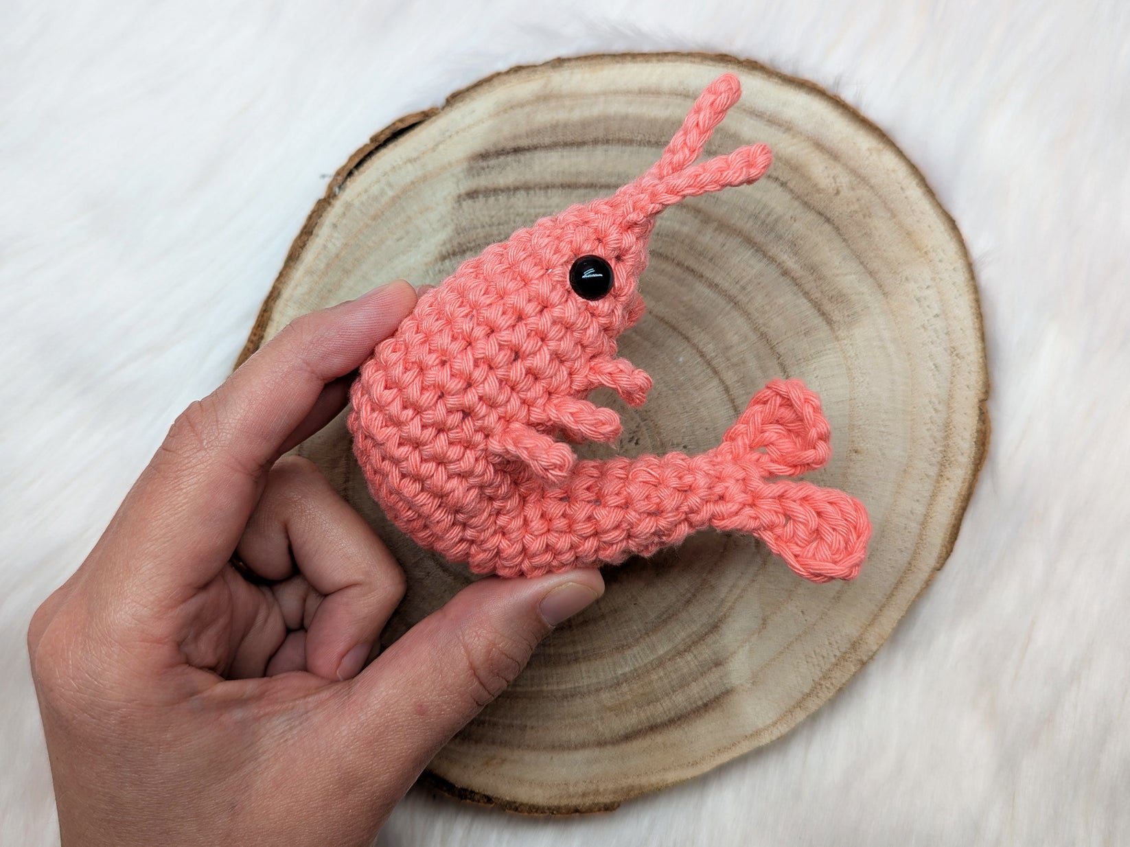 Shrimp Amigurumi - Ocean Crustacean Handmade Crochet Plush | MevvSan