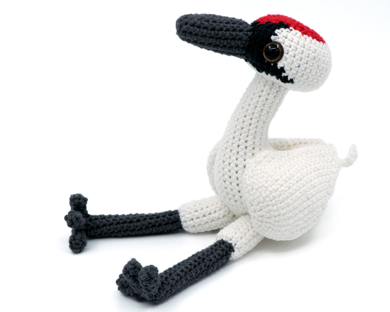 Whooping Crane Amigurumi Pattern - Large Crochet Bird PDF | MevvSan